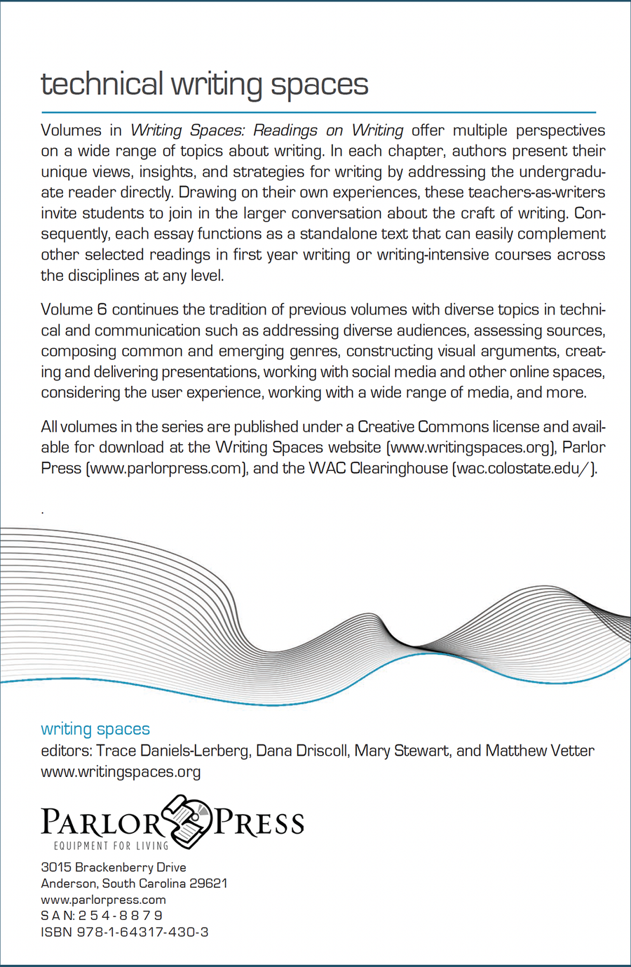 Technical Writing Spaces: Readings on Writing Volume 6