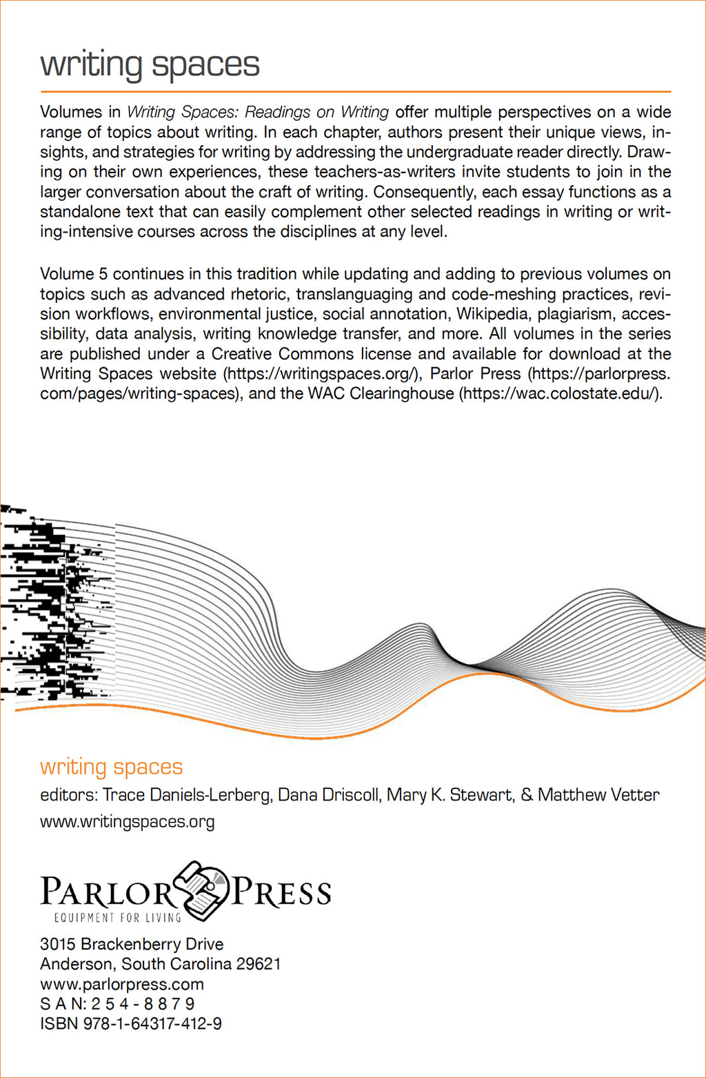 Writing Spaces: Readings on Writing Volume 5 – Parlor Press