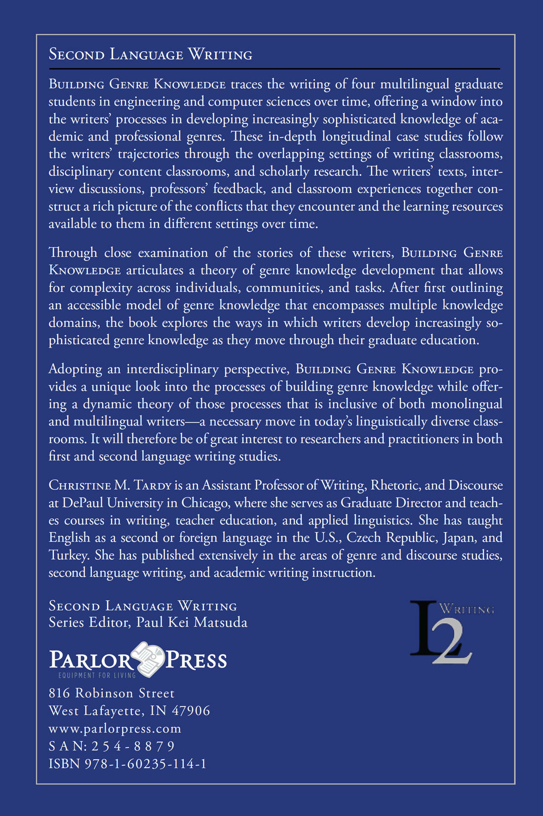 Building Genre Knowledge by Christine M. Tardy – Parlor Press