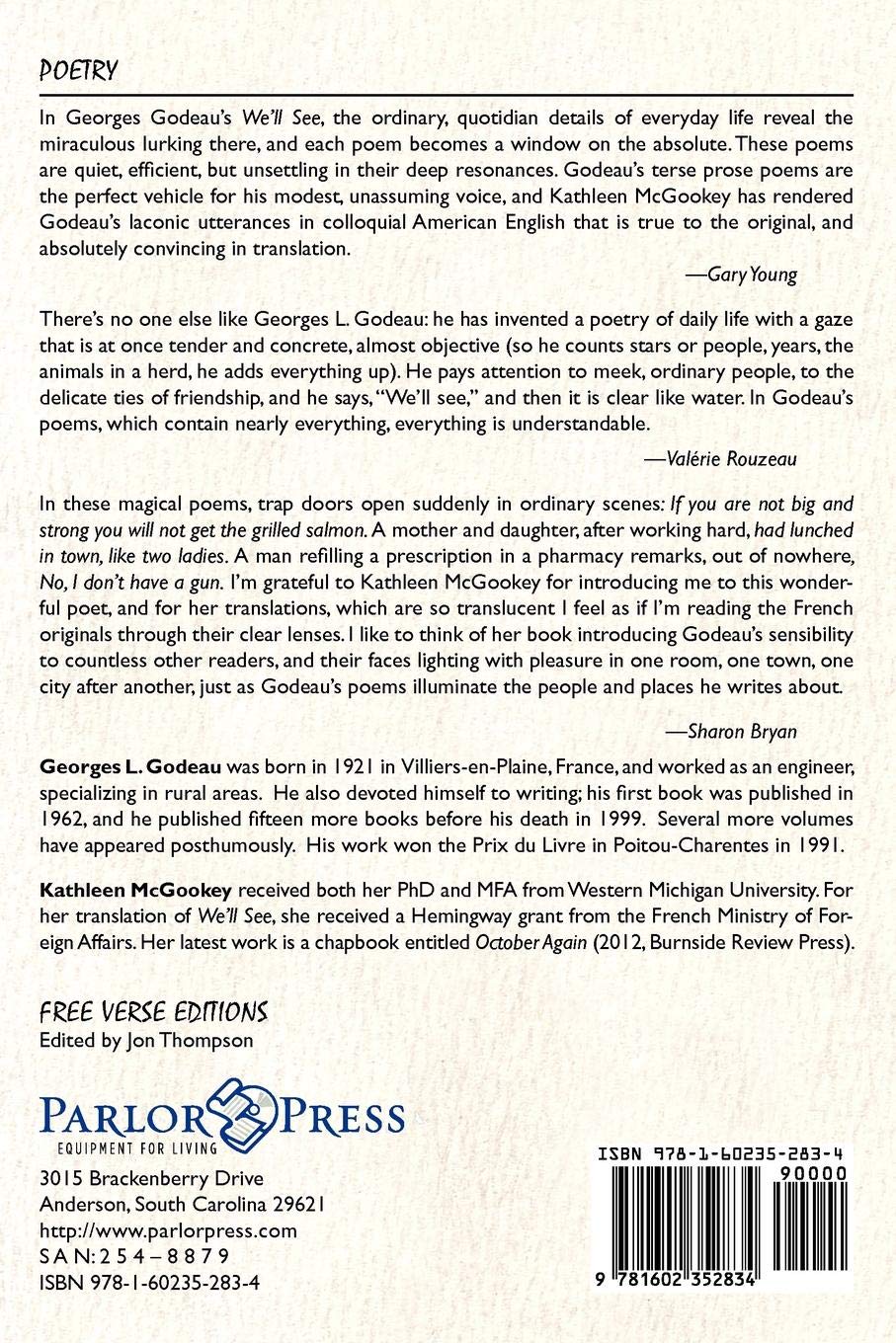 We'll See: Poems by Georges L. Godeau – Parlor Press