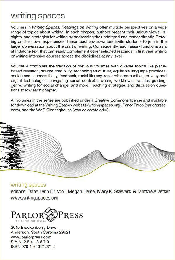 Writing Spaces: Readings on Writing Volume 4