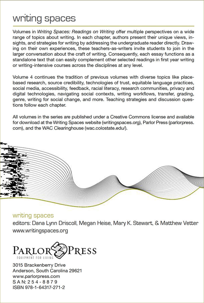 Writing Spaces: Readings on Writing Volume 4